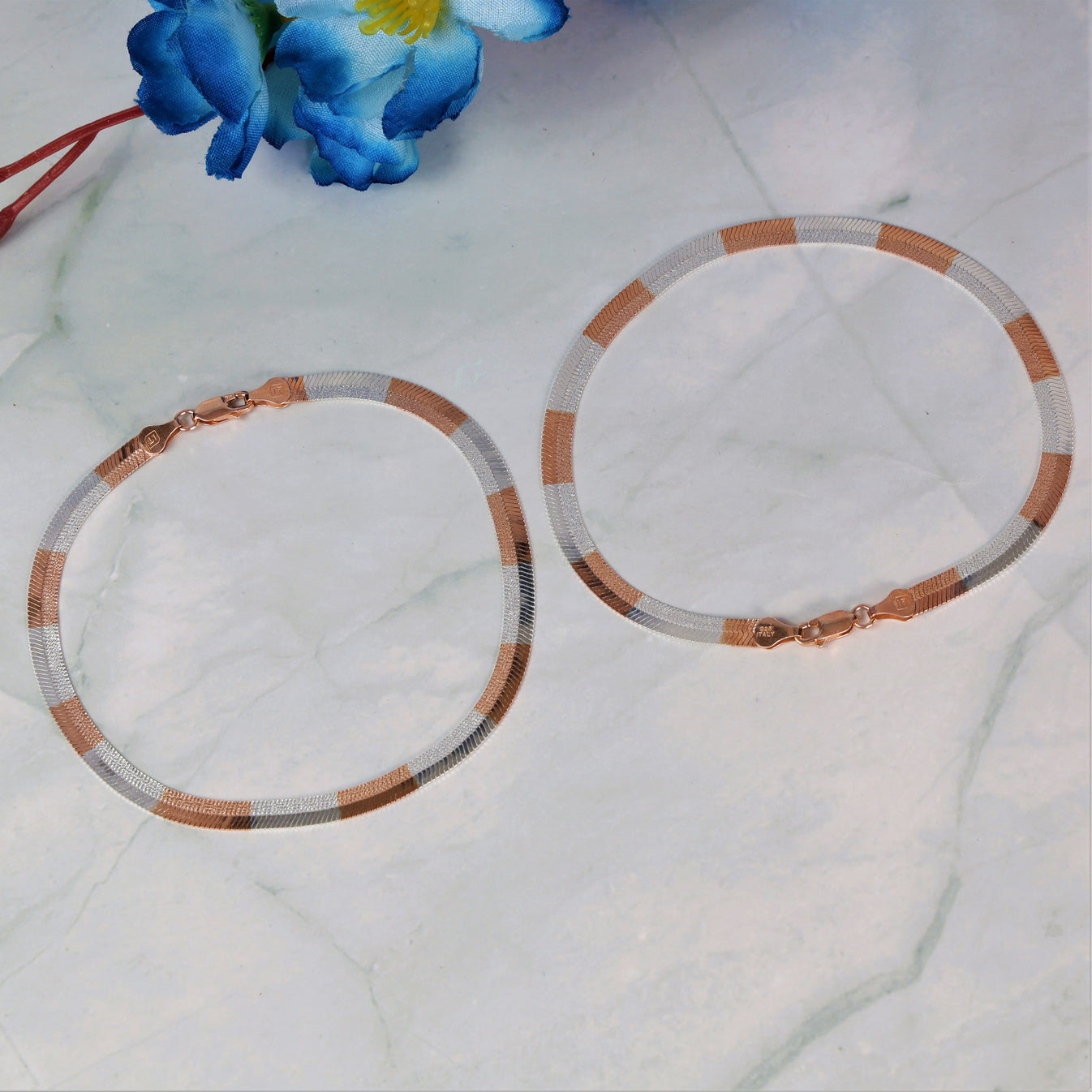 Buy Italian Dual Design Anklet Online at Best Price in India | Raisaa ...